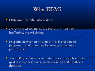 Evidence-Based Medicine Overview | PPT