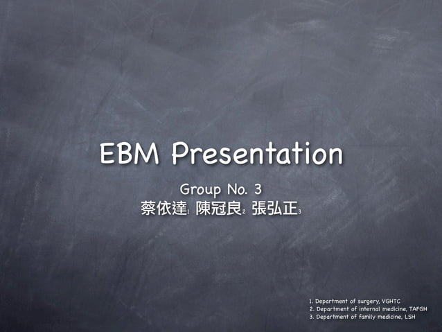 EBM Presentation | PDF
