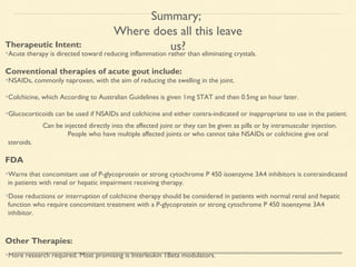 Colchicine for management of acute gout; an evidence based approach | PPT
