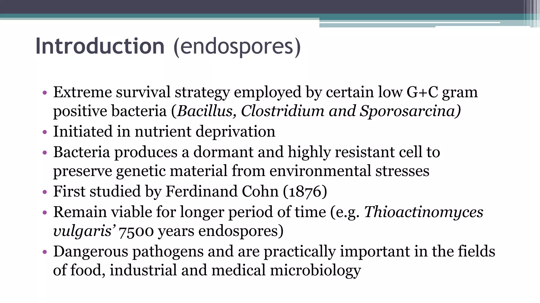 Endospores and bacterial nucleic acids | PPTX