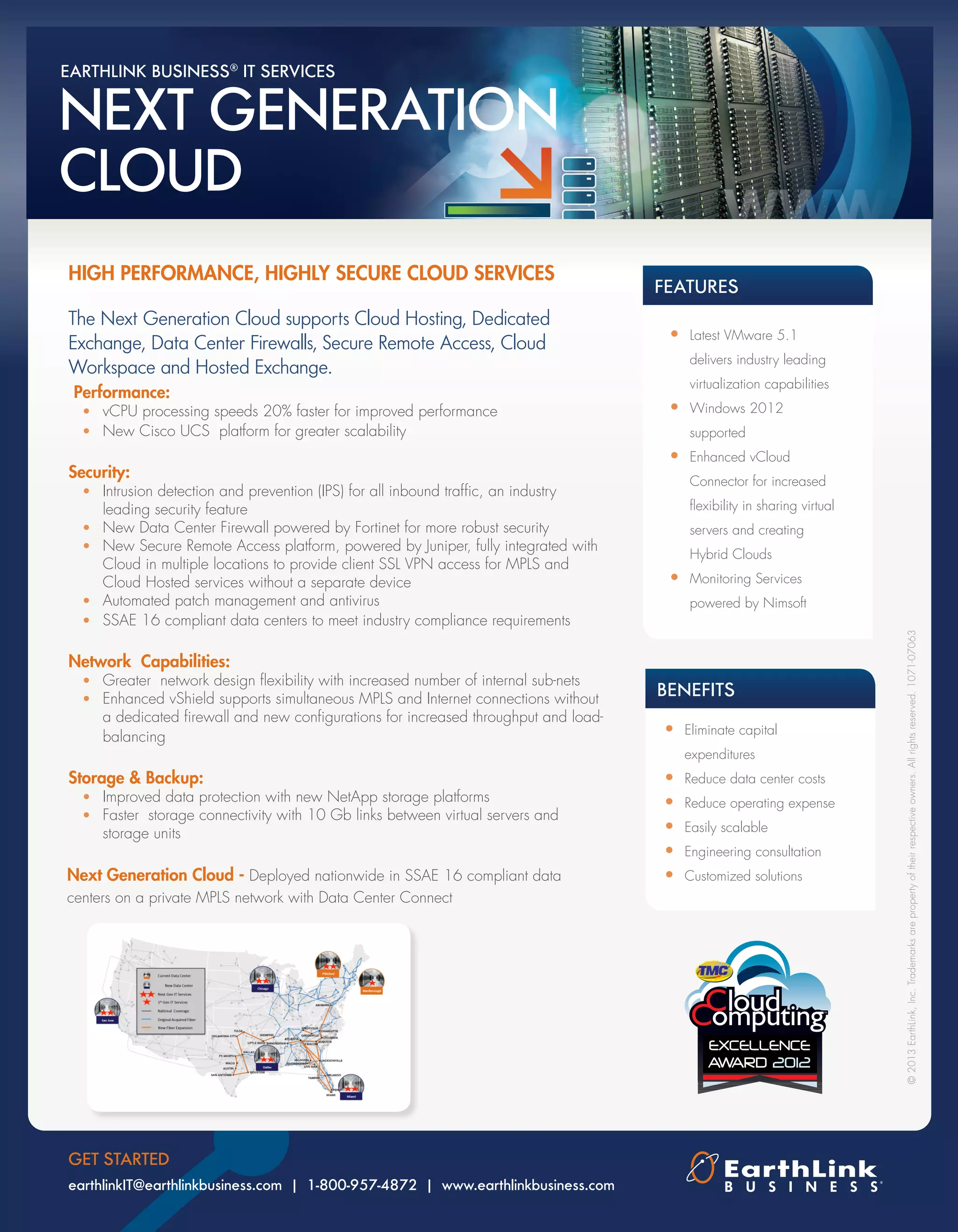 EarthLink Next Generation Cloud Brochure | PDF