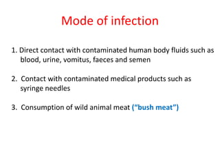 Ebola virus pathogenesis, lab diagnosis | PPTX