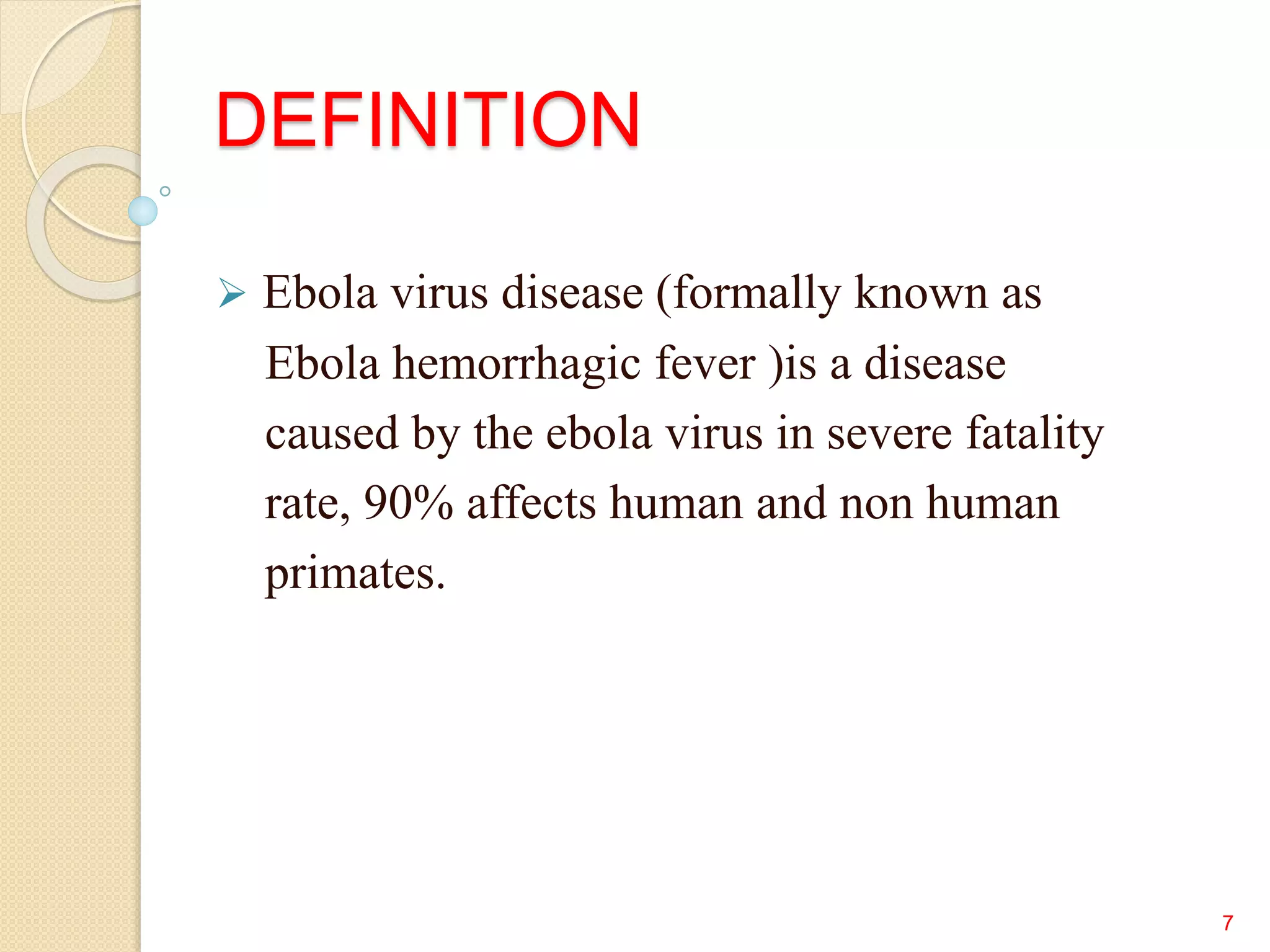 Ebola virus ppt | PPTX