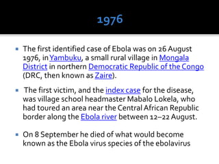 Ebola virus ppt | PPTX