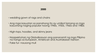 Ebolusyon ng fashion statements | PPTX