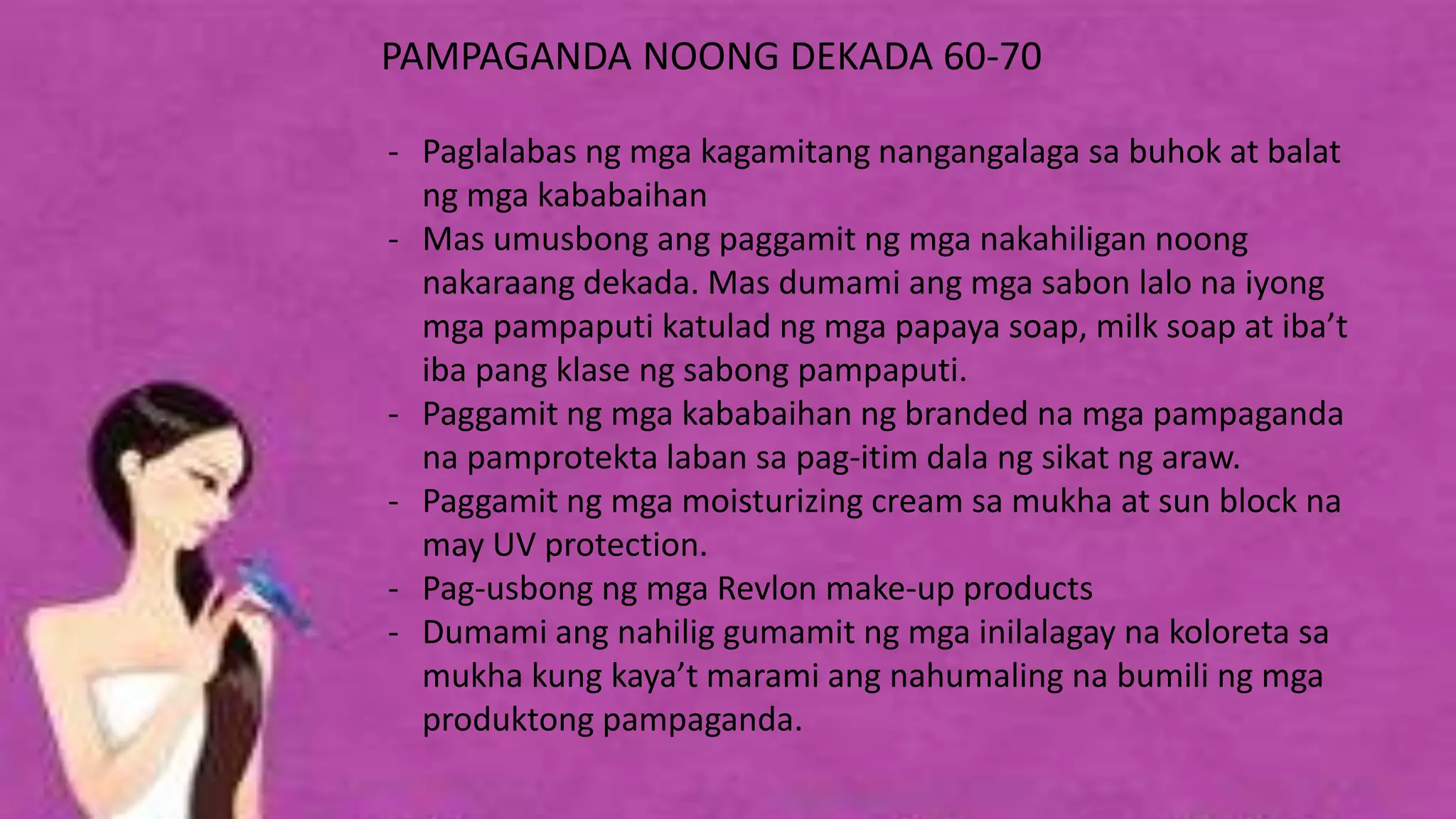 Ebolusyon ng pampaganda (kulturang popular) | PPTX