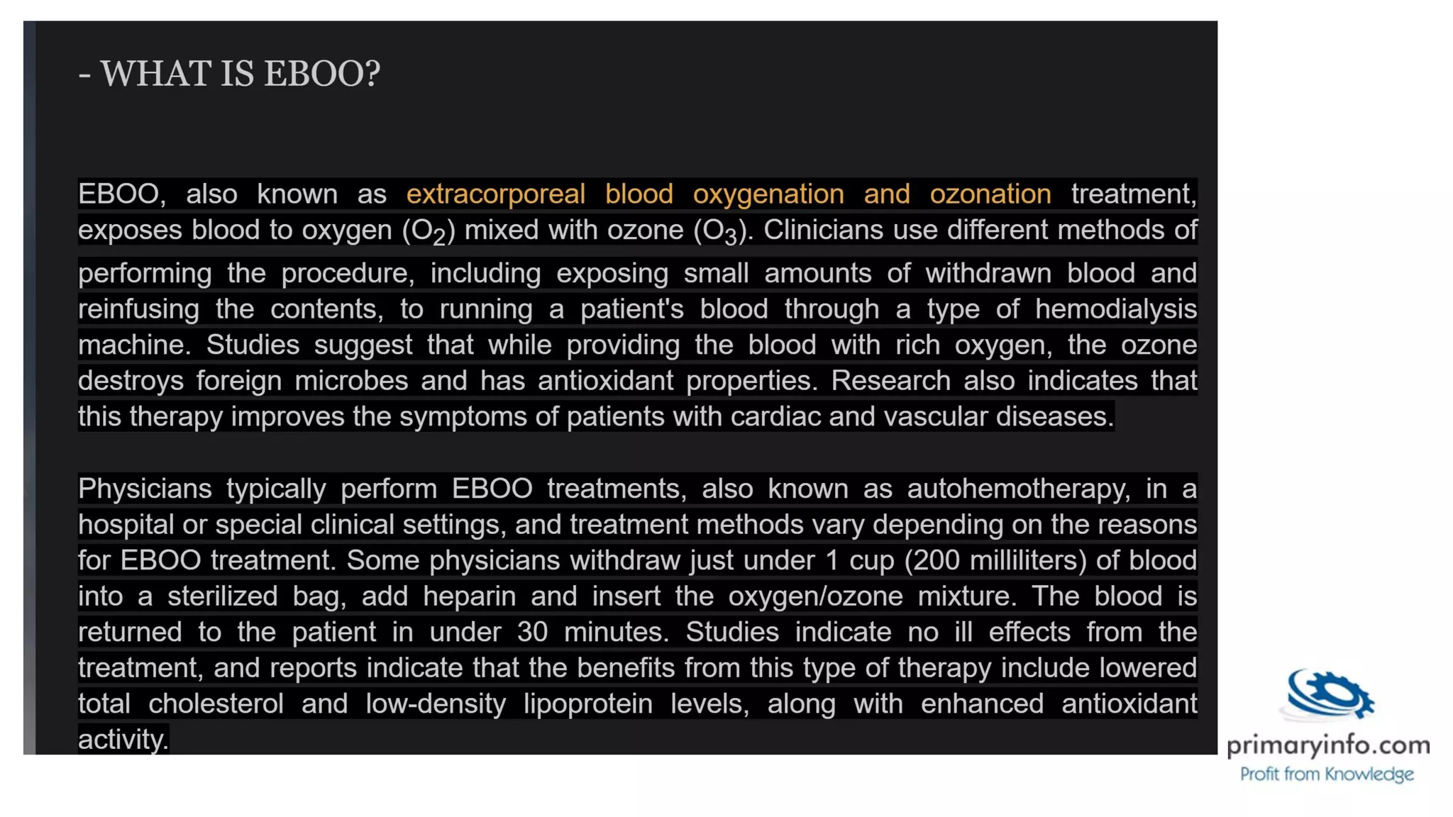 Extracorporeal blood oxygenation and ozonation (EBOO) | PDF