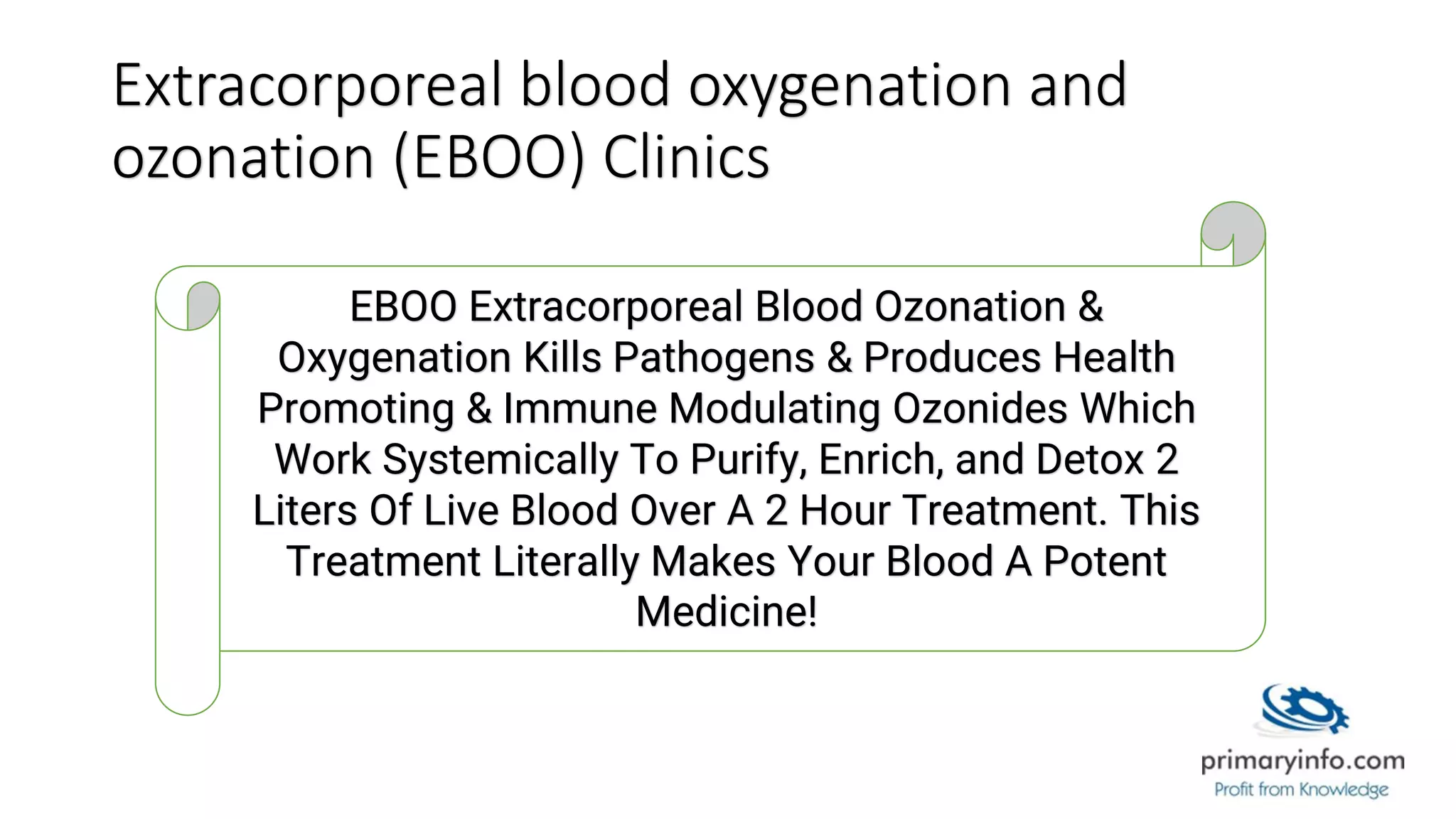 Extracorporeal blood oxygenation and ozonation (EBOO) | PDF