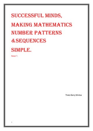Successful Minds,Making Mathematics number patterns &sequences Simple ...