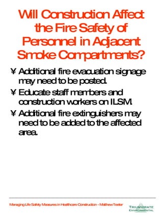 Interim Life Safety Measures in Healthcare Construction | PPT | Civil ...