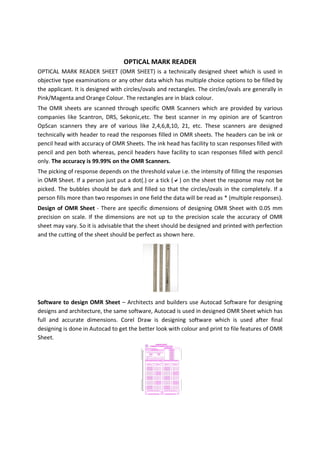 OMR SHEET | PDF