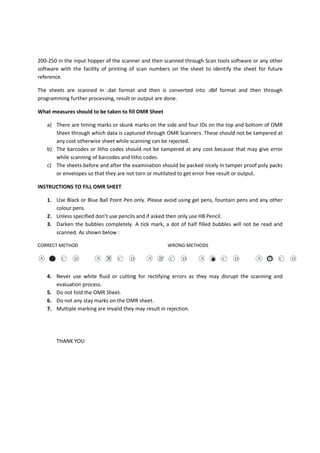 OMR SHEET | PDF
