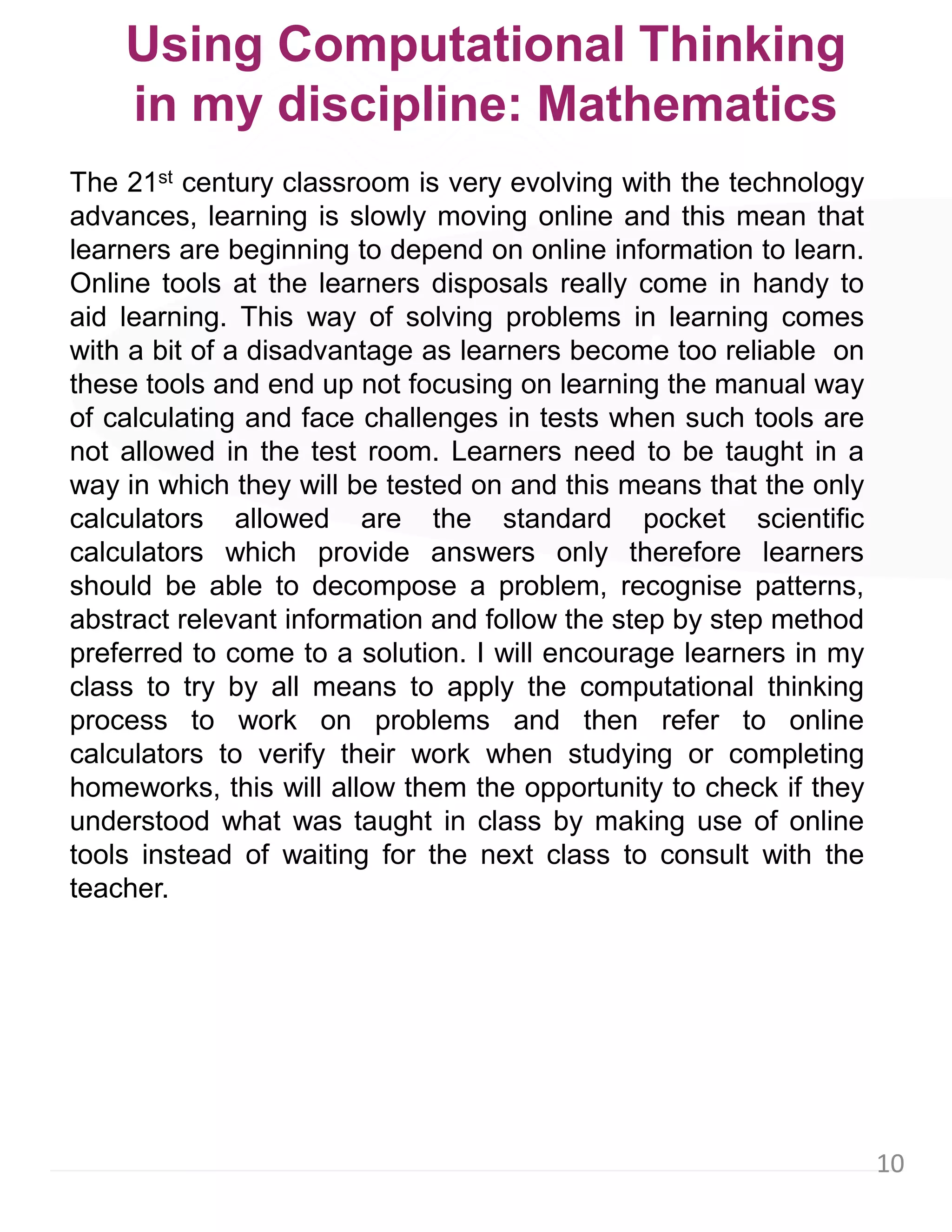 Ebook On Computational thinking | PDF