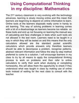 Ebook On Computational thinking | PDF