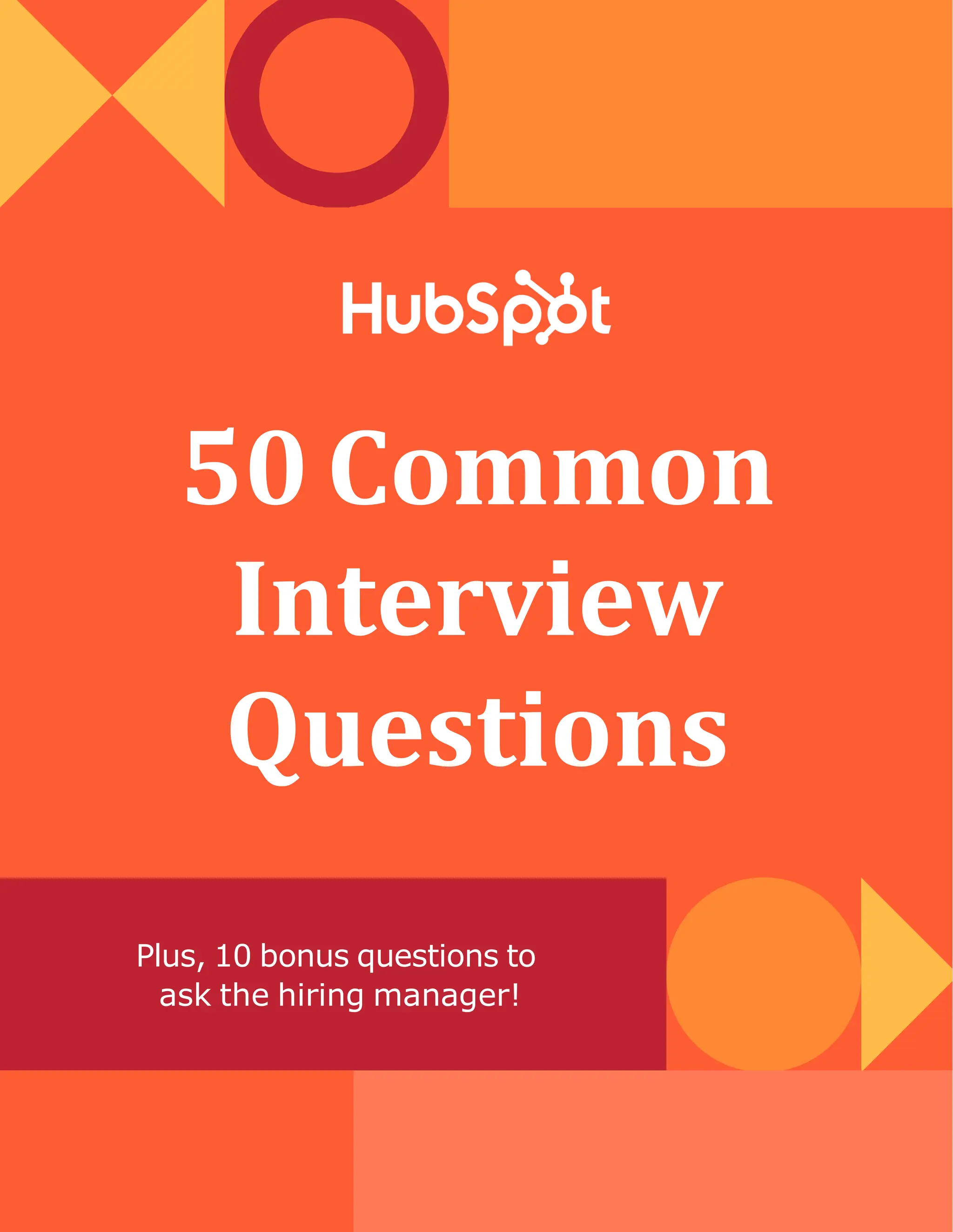 Mastering the Interview: 50 Common Interview Questions Demystified | PDF