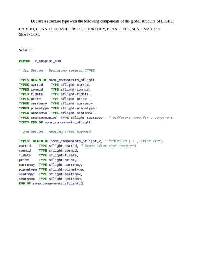 Ebook abap-101-exercises-beginner-starting-from-scratch | PDF