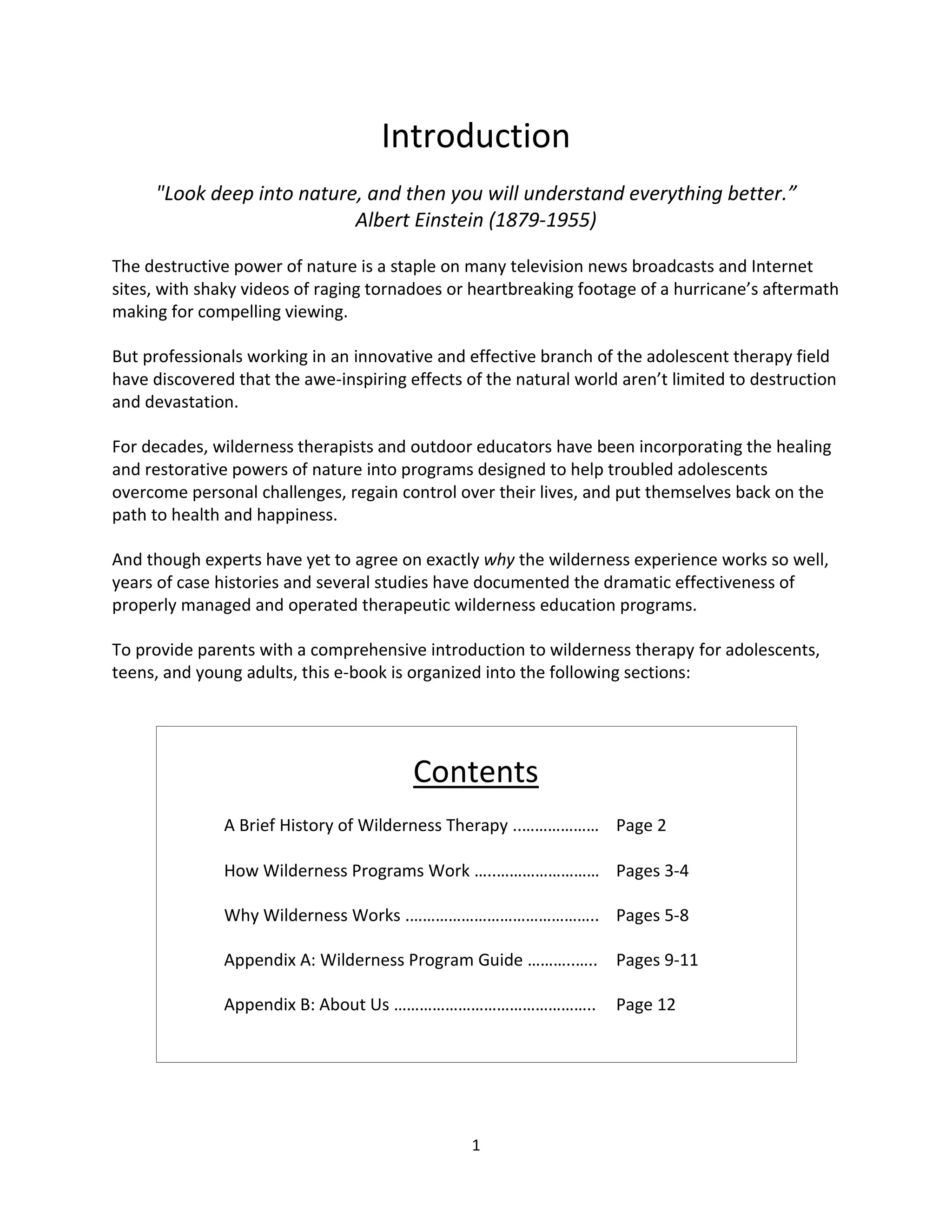 The Aspen Guide to Wilderness Therapy | PDF