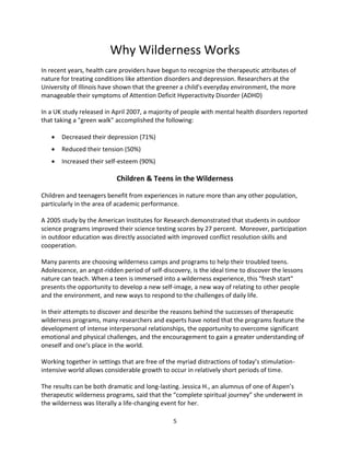 The Aspen Guide to Wilderness Therapy | PDF