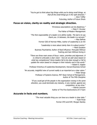 Directive Coaching - Meeting Intervention | PDF