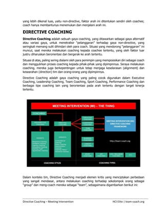Directive Coaching - Meeting Intervention | PDF