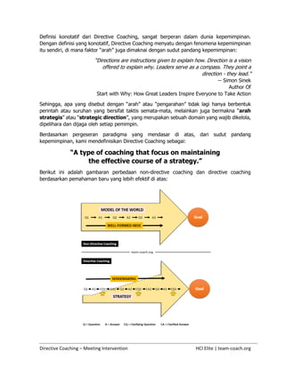 Directive Coaching - Meeting Intervention | PDF