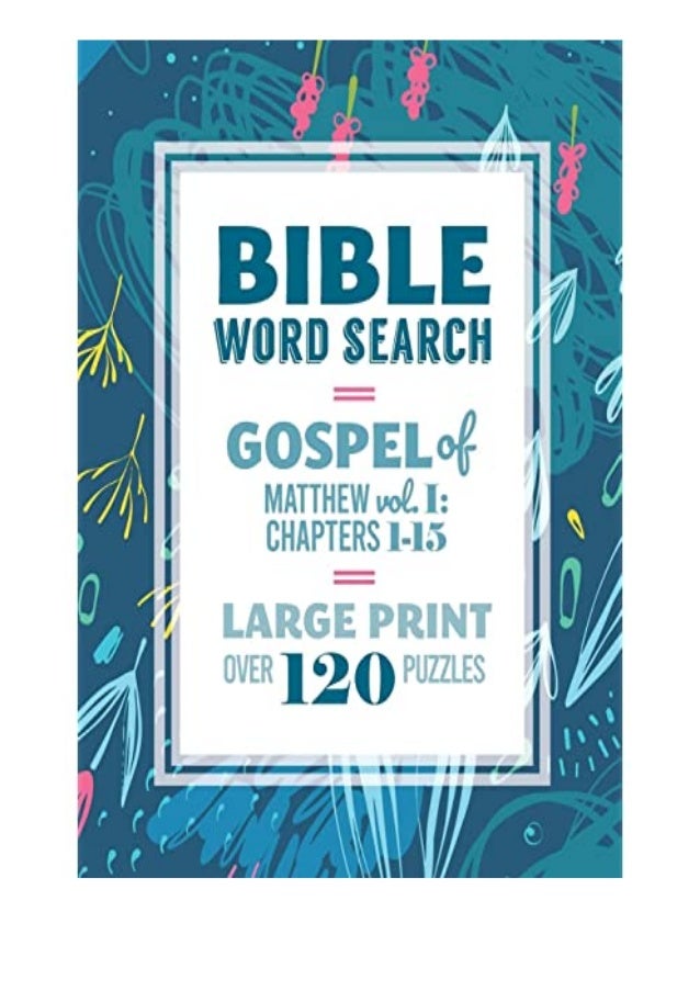 Ebook (download) Bible Word Search Gospel of Matthew Vol. I Chapters 1 ...