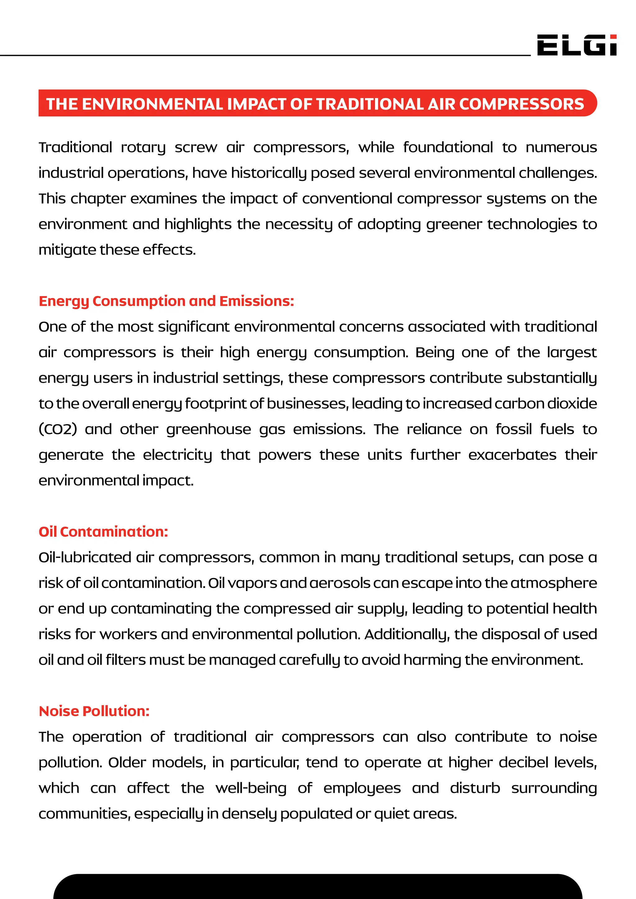 Environmental Impact Of Rotary Screw Compressors | PDF