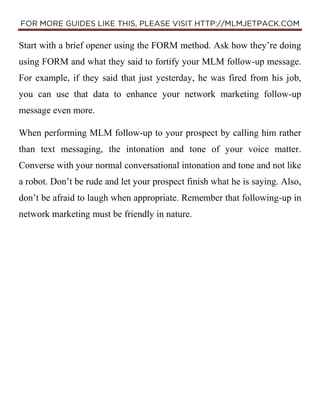 The ABCs of Effective MLM Follow-Up That Will Increase Your Sales (PDF ...
