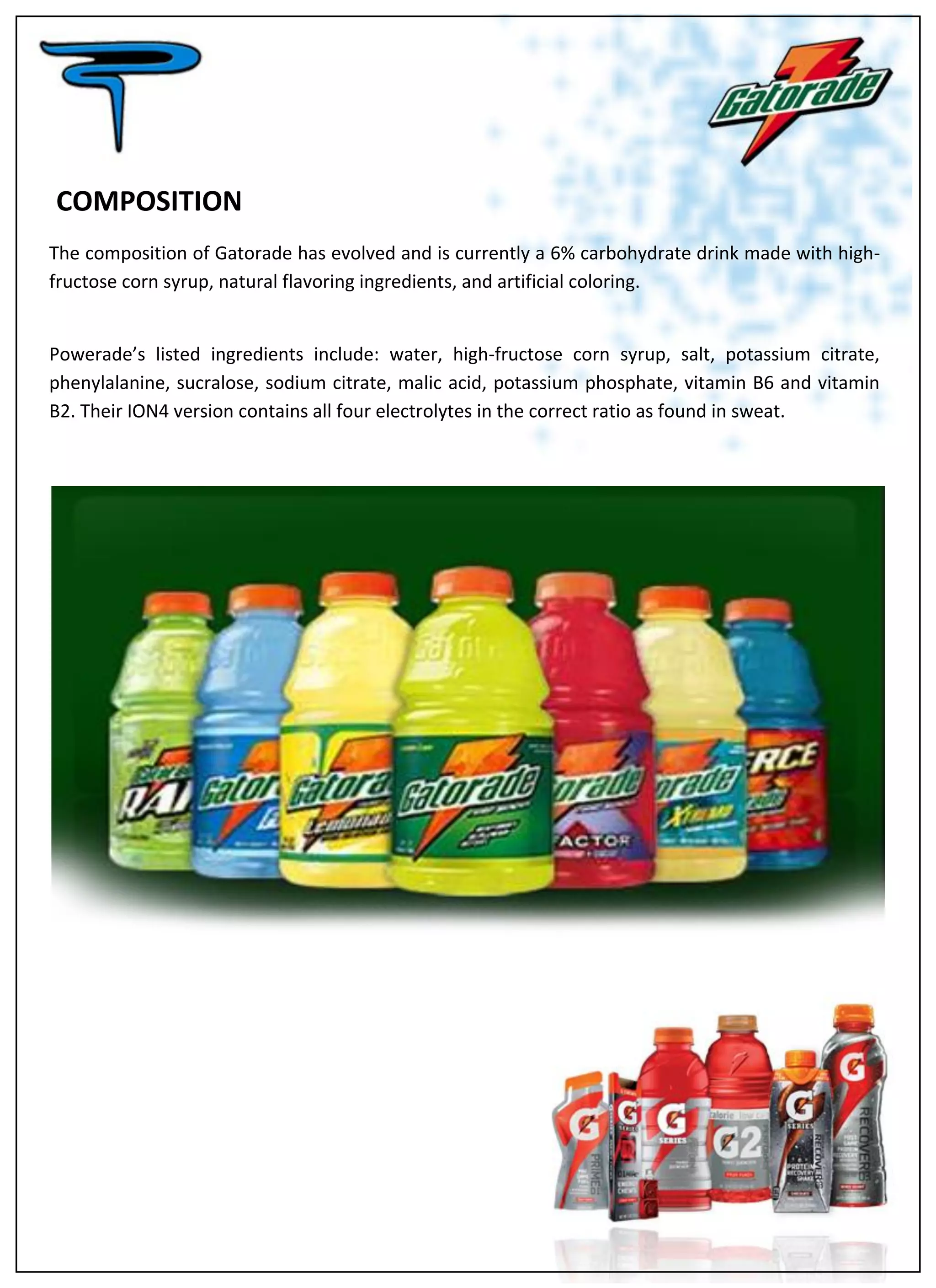 Powerade / Gatorade | PDF