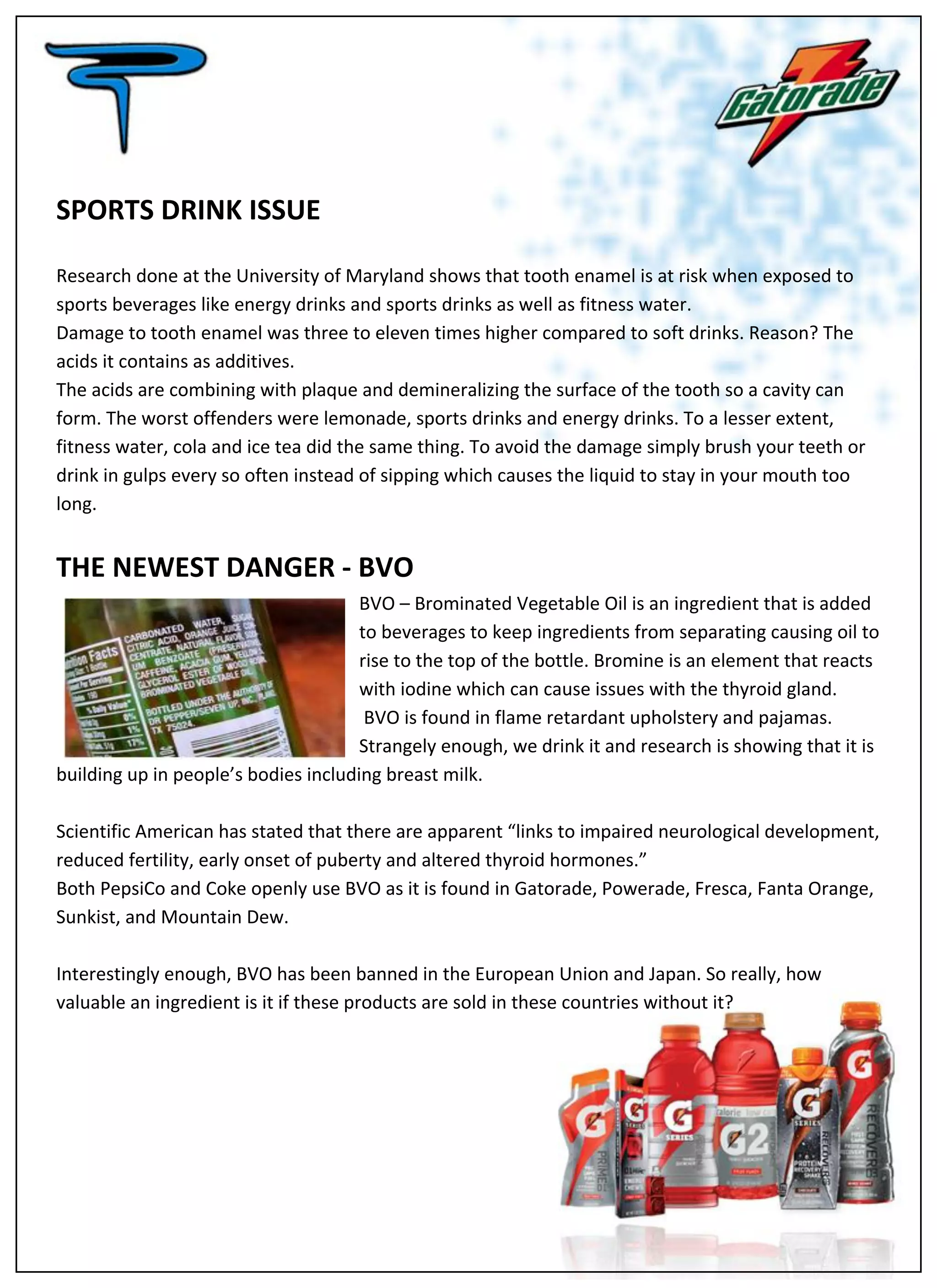 Powerade / Gatorade | PDF