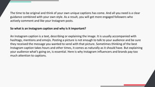 How to Write Good Instagram Captions? | PDF
