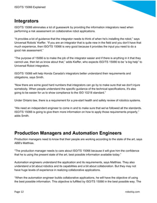 Colaborative Robots - Introduction | PDF