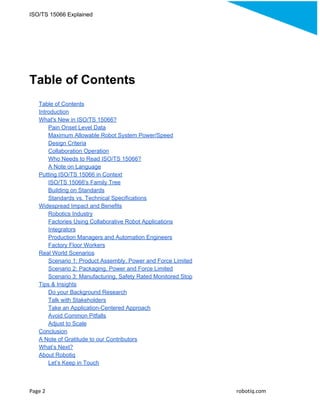 Colaborative Robots - Introduction | PDF