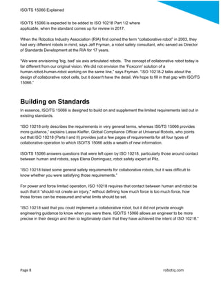 Colaborative Robots - Introduction | PDF