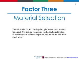 Manufacturing a Perfect Plastic Part Ebook | PPTX