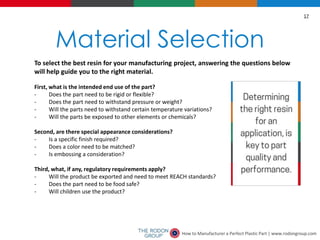Manufacturing a Perfect Plastic Part Ebook | PPTX
