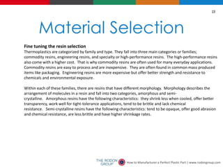 Manufacturing a Perfect Plastic Part Ebook | PPTX