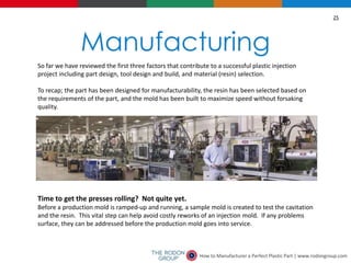 Manufacturing a Perfect Plastic Part Ebook | PPT