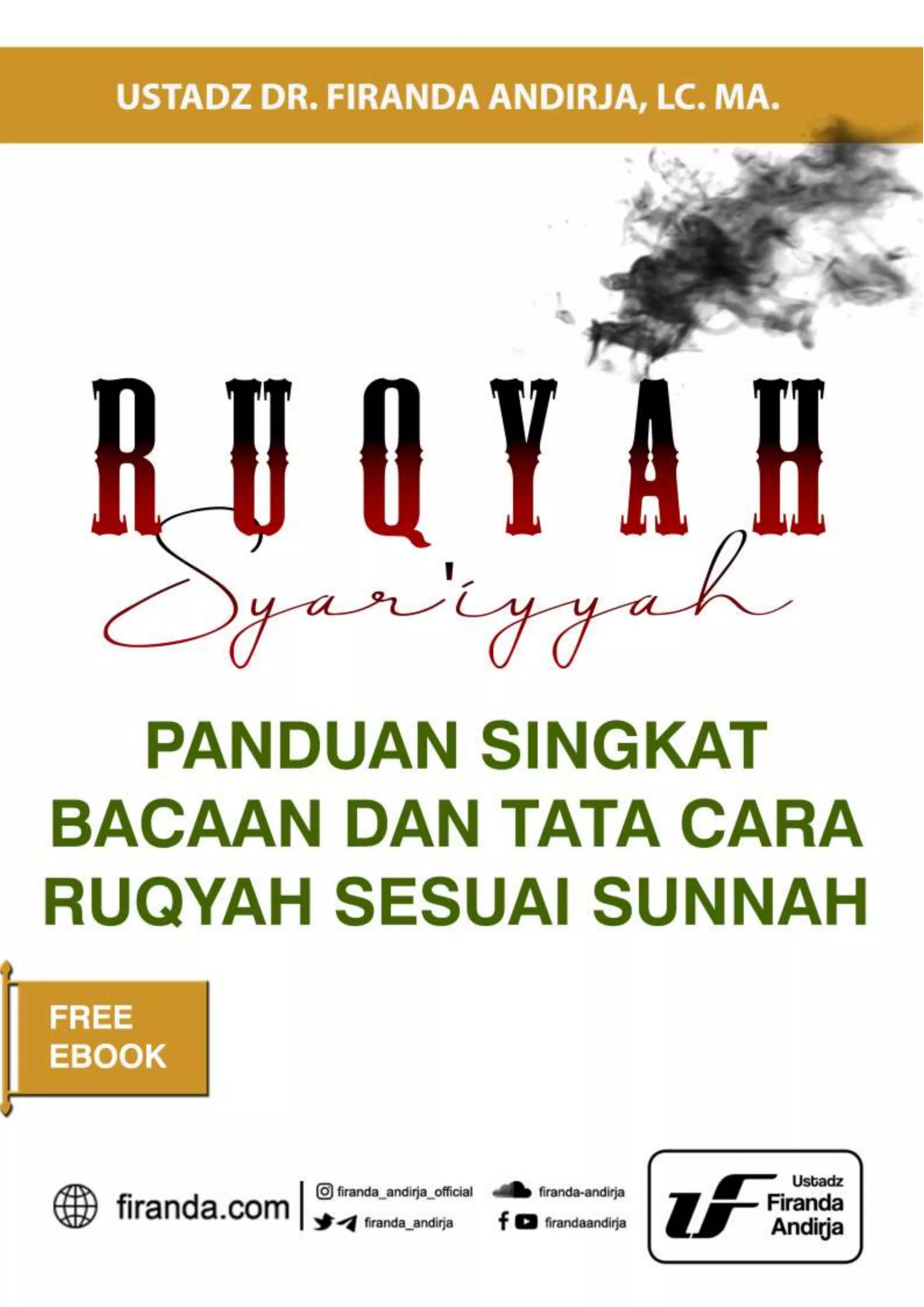 Ebook panduan tata cara dan bacaan ruqyah syar'iyyah | PDF
