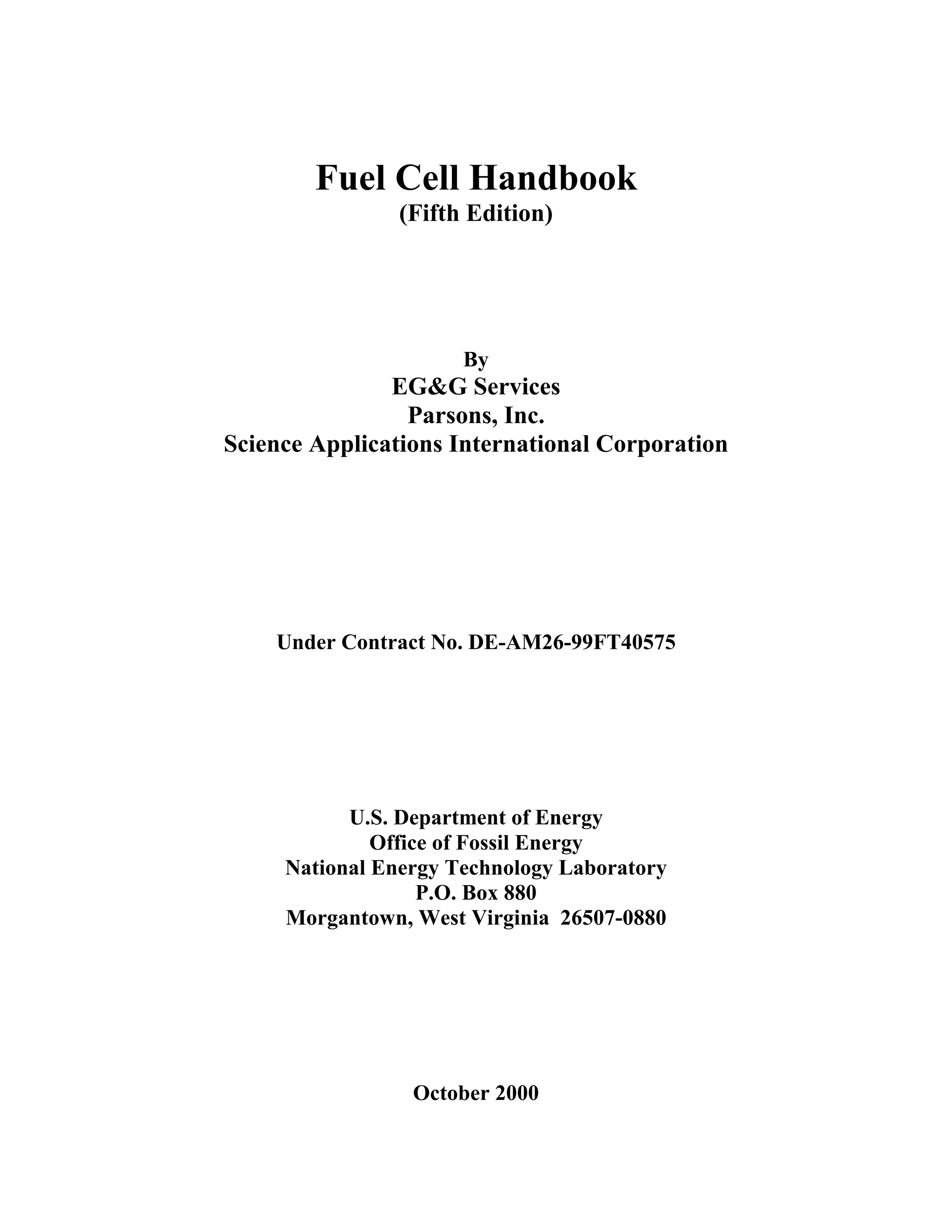 (Ebook pdf) - engineering - doe fuel cell handbook | PPT