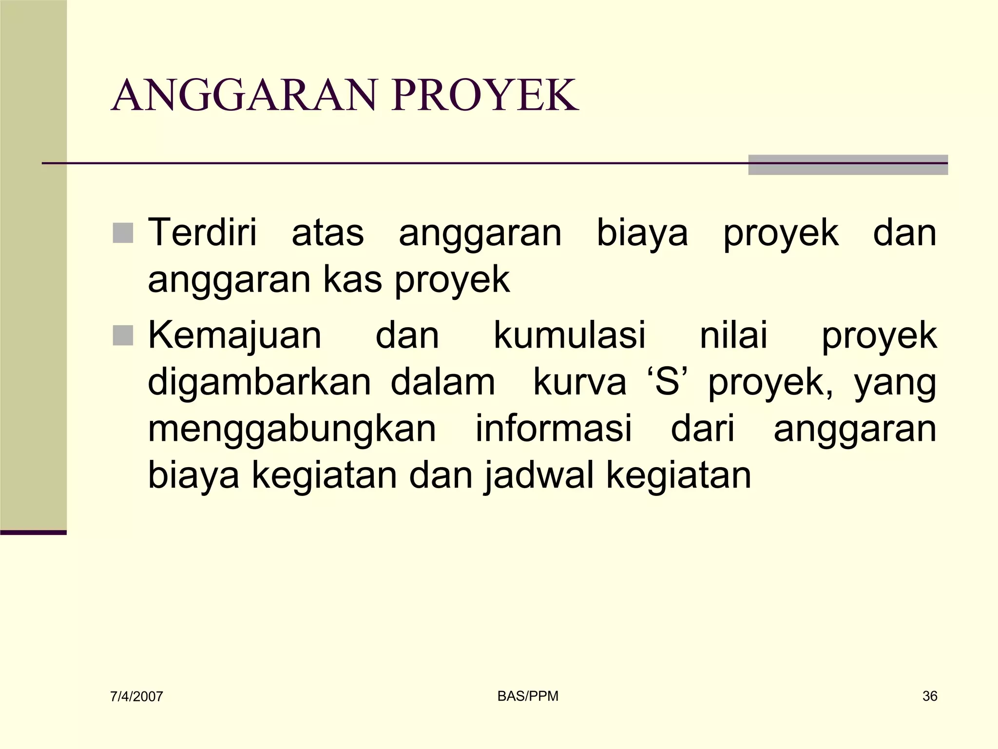 Ebook presentasi pengantar manajemen proyek | PDF