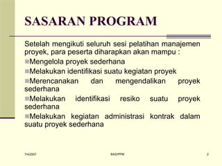 Ebook presentasi pengantar manajemen proyek | PDF