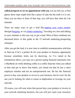 The Big List of 15 MLM Prospecting Techniques You Should Know (PDF ...