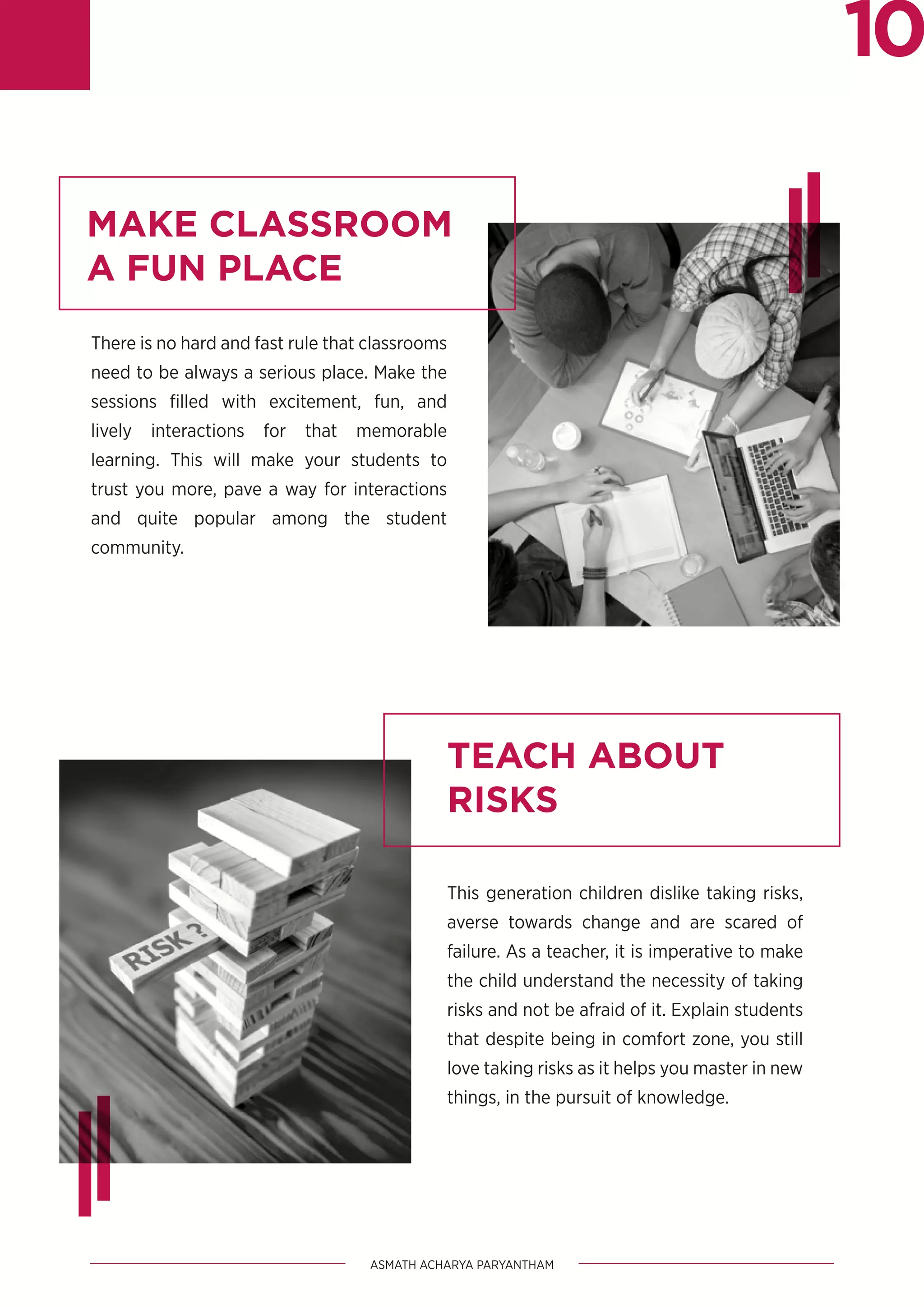 ASMATH ACHARYA PARYANTHAM - TEACHER STUDENT BONDING | PDF