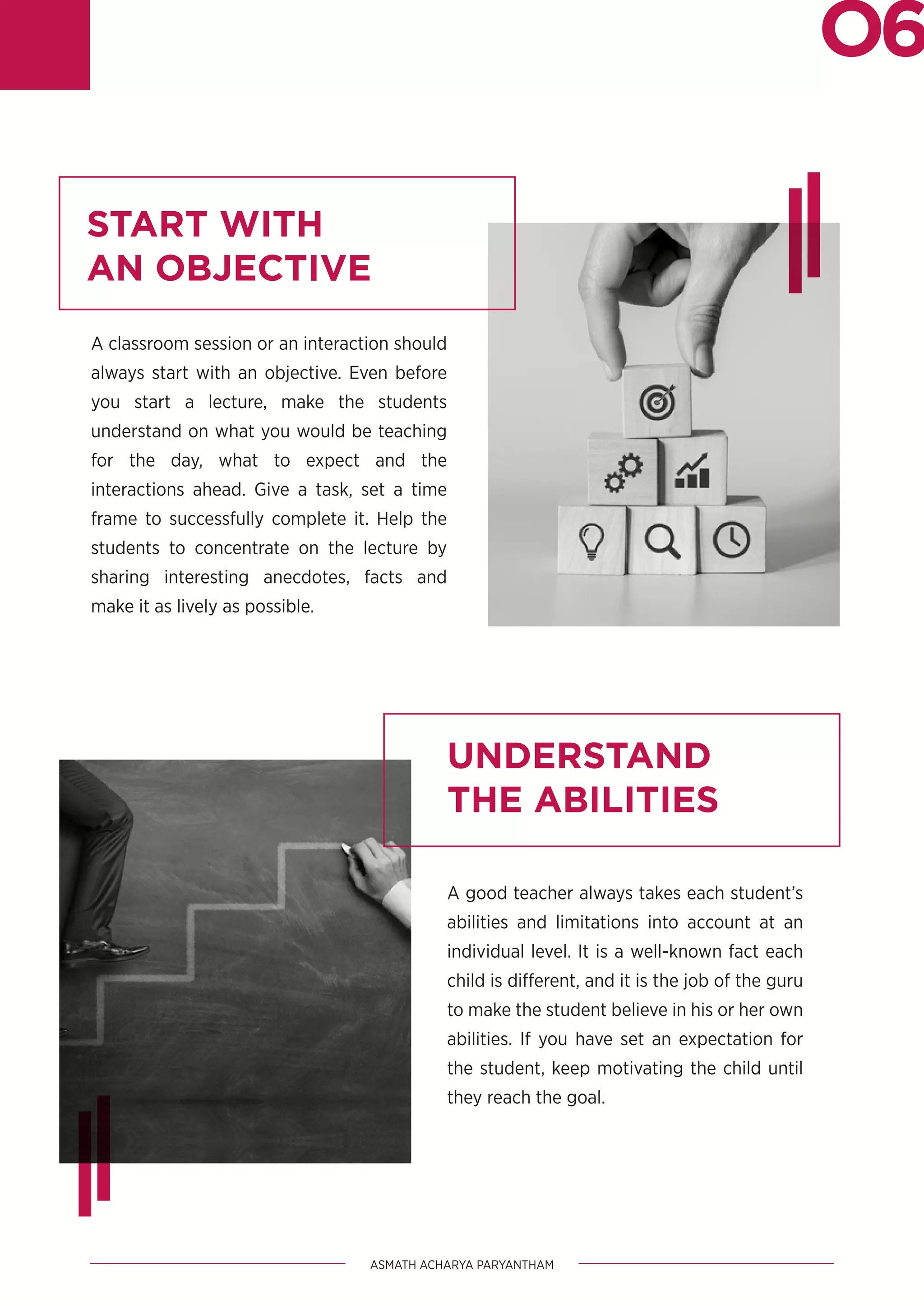 ASMATH ACHARYA PARYANTHAM - TEACHER STUDENT BONDING | PDF