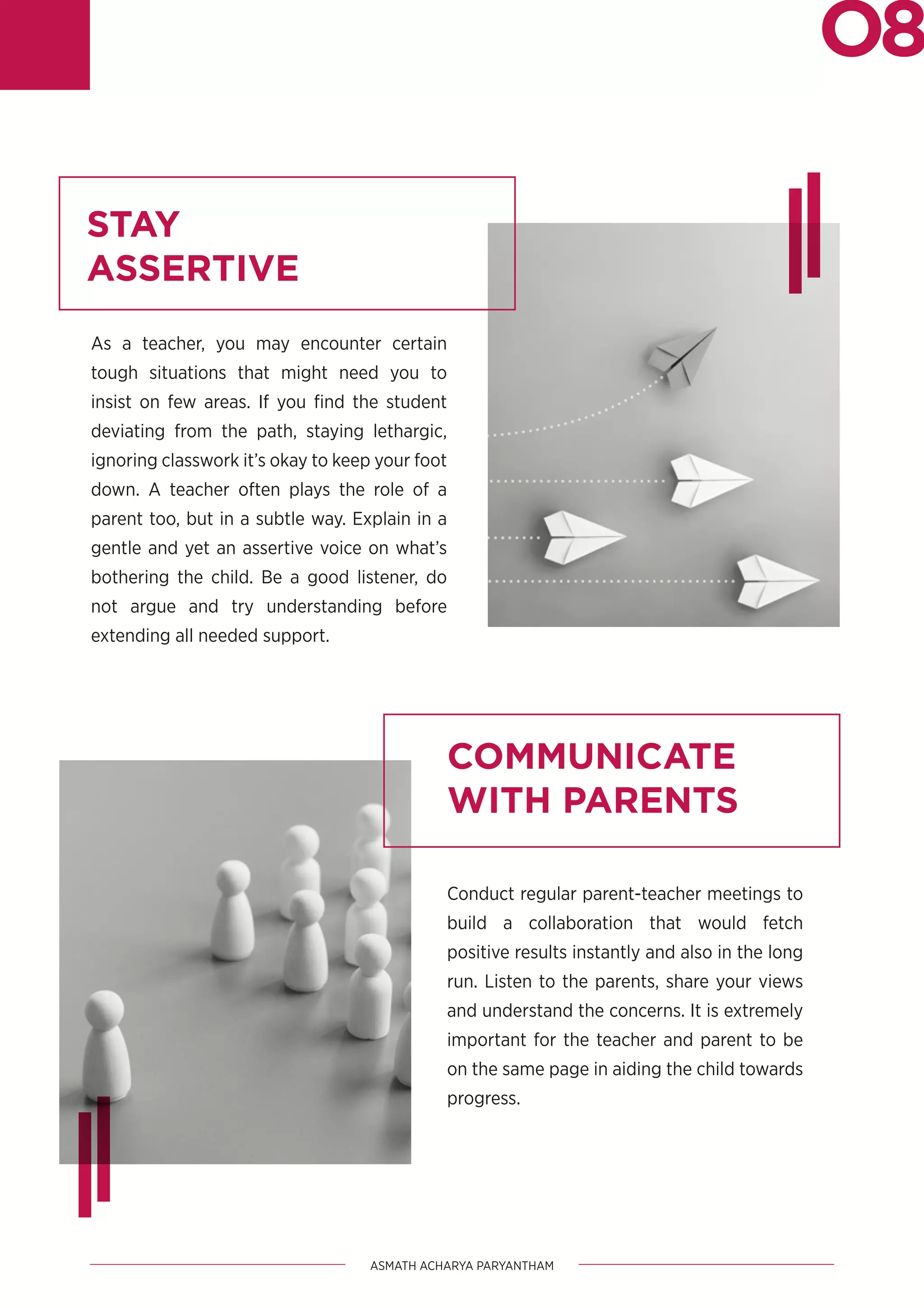 ASMATH ACHARYA PARYANTHAM - TEACHER STUDENT BONDING | PDF