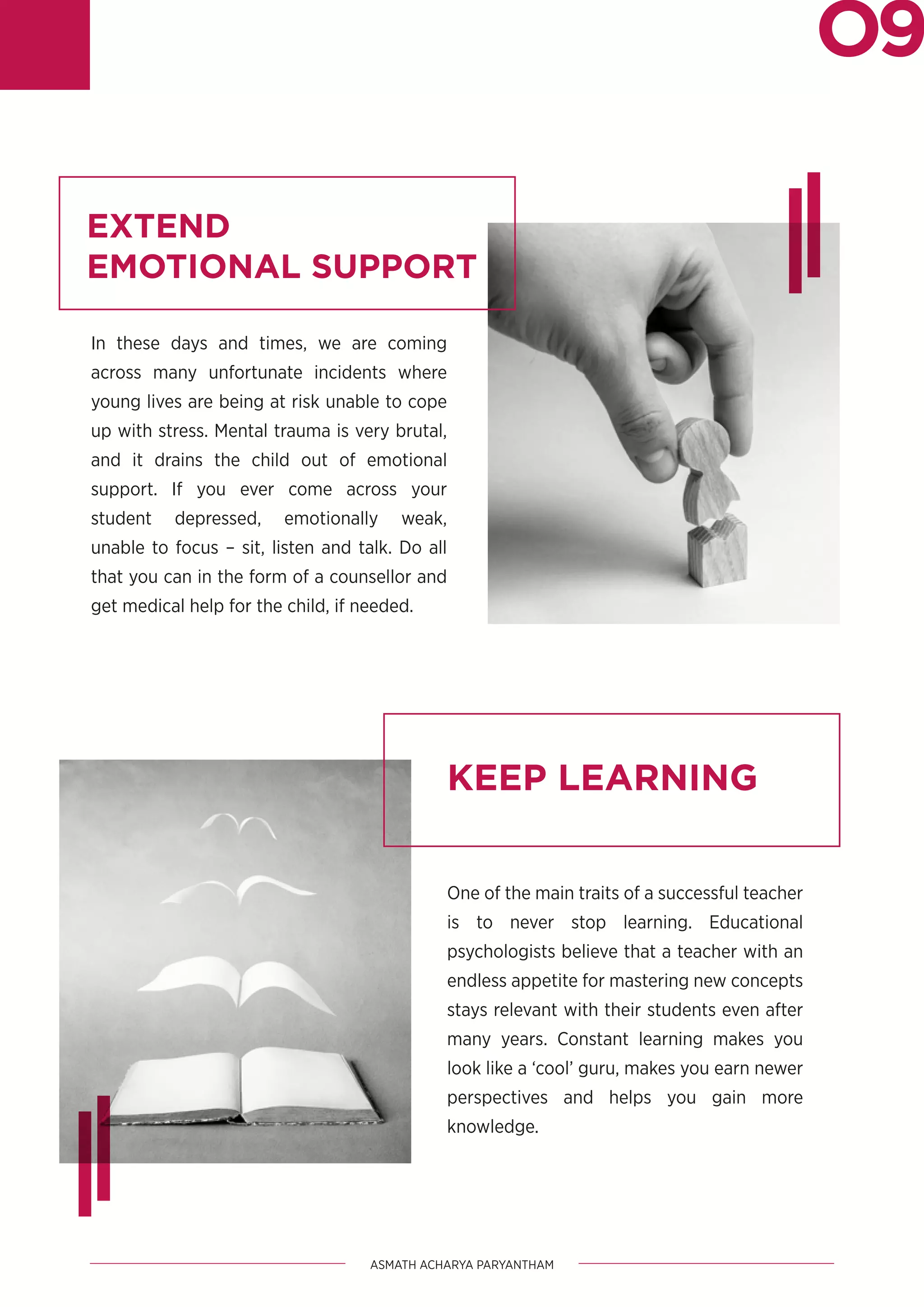 ASMATH ACHARYA PARYANTHAM - TEACHER STUDENT BONDING | PDF