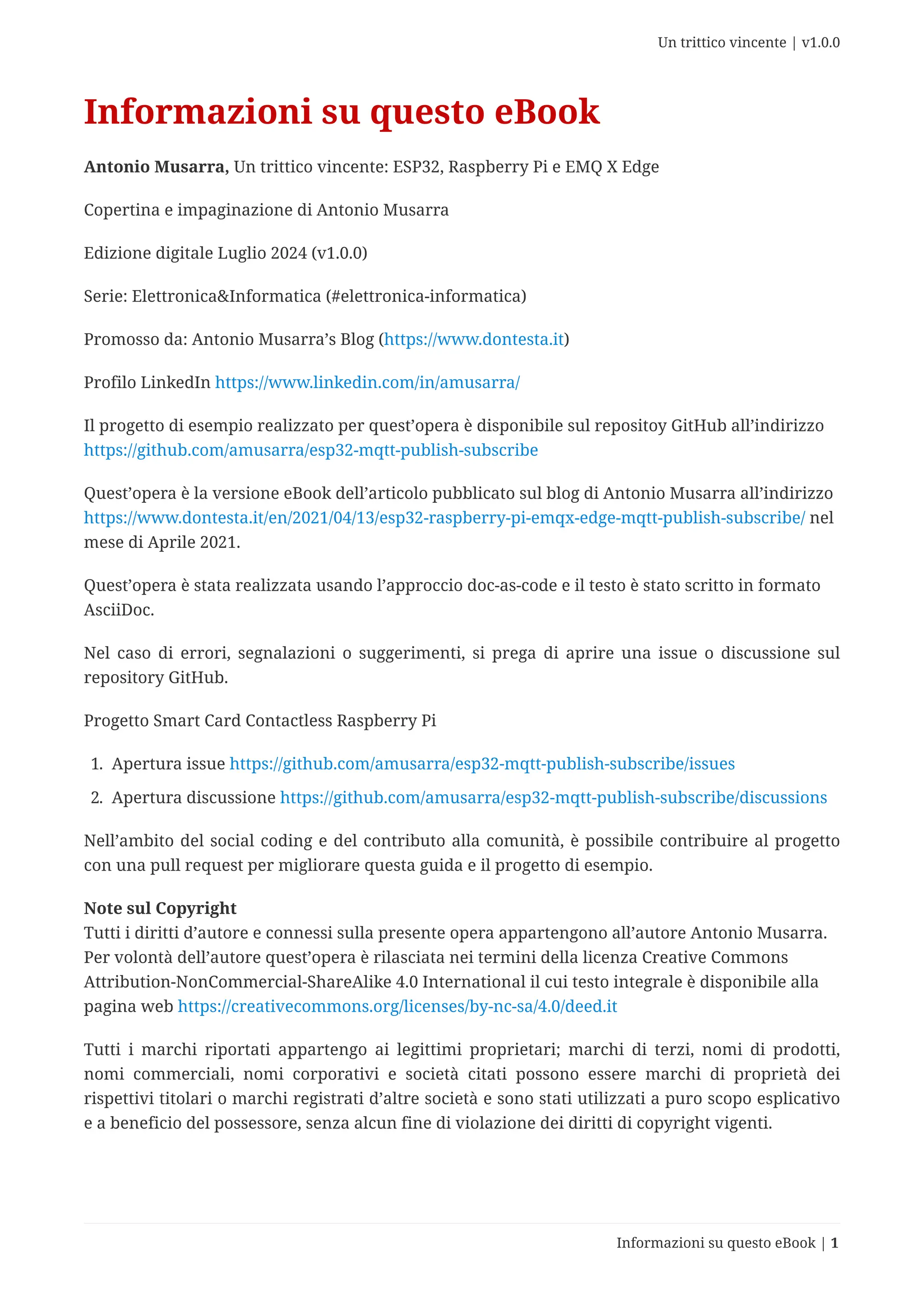 Un trittico vincente: ESP32, Raspberry Pi e EMQ X Edge | PDF