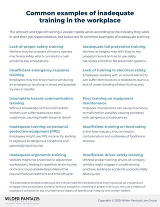 LACK OF TRAINING: The Deadly Reality for North Carolina Workers | PDF