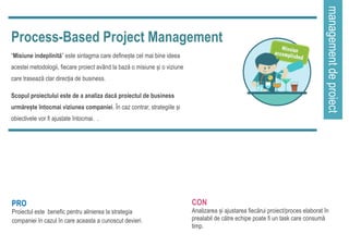 Alegerea cele mai bune metodologii de management de proiect | PPT